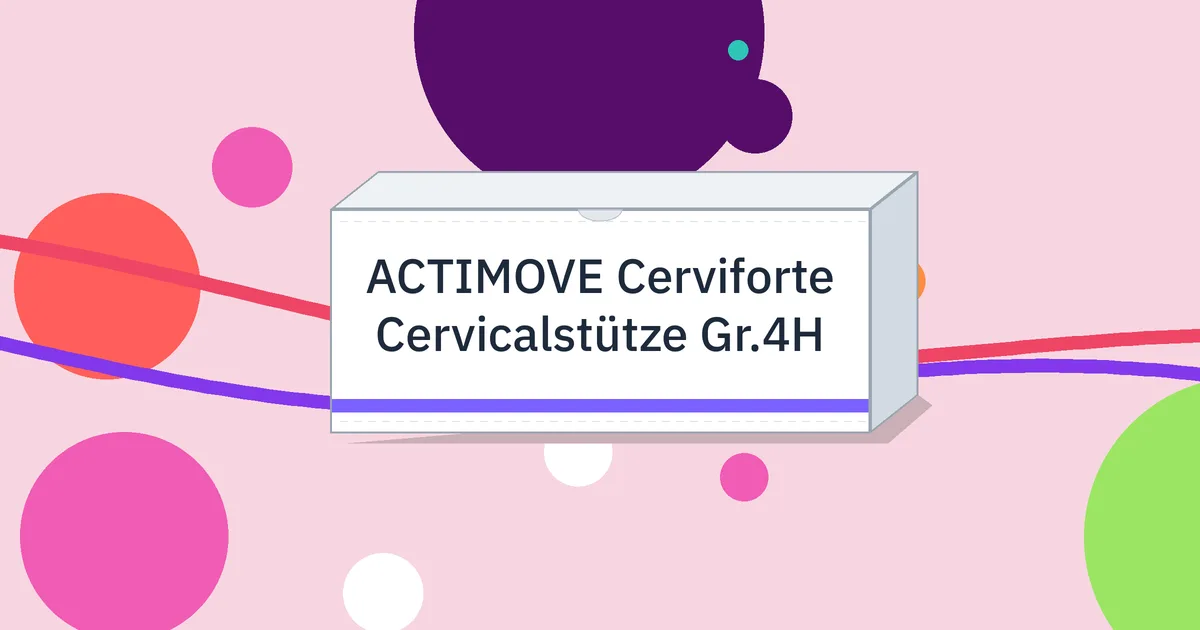 Symbolbild: Packung mit der Aufschrift ACTIMOVE Cerviforte Cervicalstütze Gr.4H (PZN 18223060) – Verfügbarkeit und Bezug in Apotheken in Frankfurt am Main