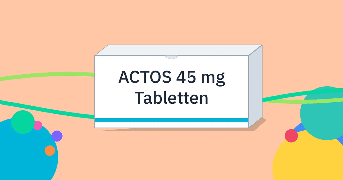 Symbolbild: Packung mit der Aufschrift ACTOS 45 mg Tabletten (PZN 01800346) – Verfügbarkeit und Bezug in Apotheken in Frankfurt am Main