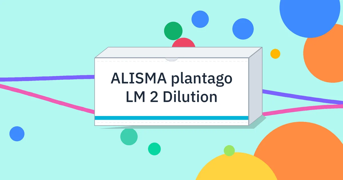 Symbolbild: Packung mit der Aufschrift ALISMA plantago LM 2 Dilution (PZN 13310506) – Verfügbarkeit und Bezug in Apotheken in Frankfurt am Main