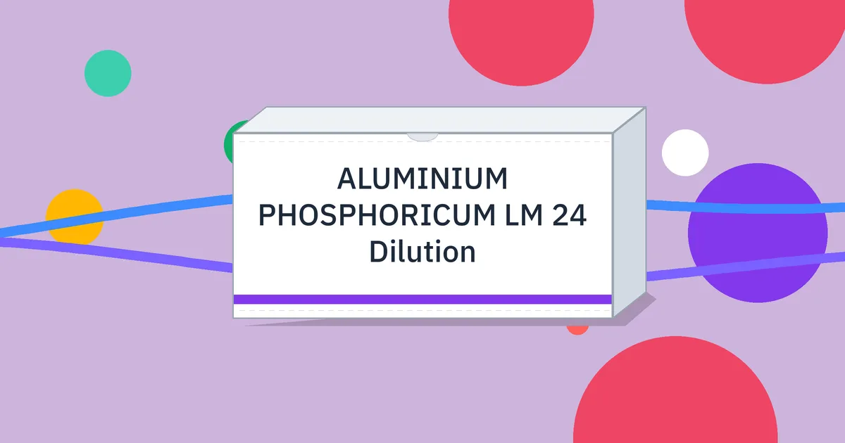 Symbolbild: Packung mit der Aufschrift ALUMINIUM PHOSPHORICUM LM 24 Dilution (PZN 13317307) – Verfügbarkeit und Bezug in Apotheken in Frankfurt am Main