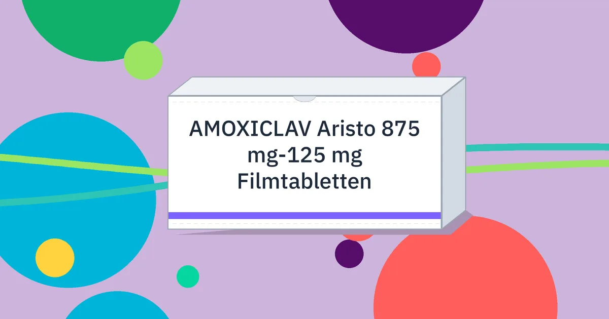 Symbolbild: Packung mit der Aufschrift AMOXICLAV Aristo 875 mg-125 mg Filmtabletten (PZN 20790895) – Verfügbarkeit und Bezug in Apotheken in Frankfurt am Main