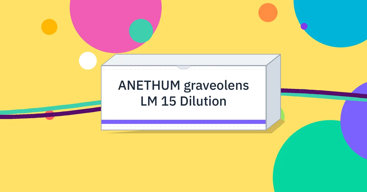 Symbolbild: Packung mit der Aufschrift ANETHUM graveolens LM 15 Dilution (PZN 16008133) – Verfügbarkeit und Bezug in Apotheken in Frankfurt am Main