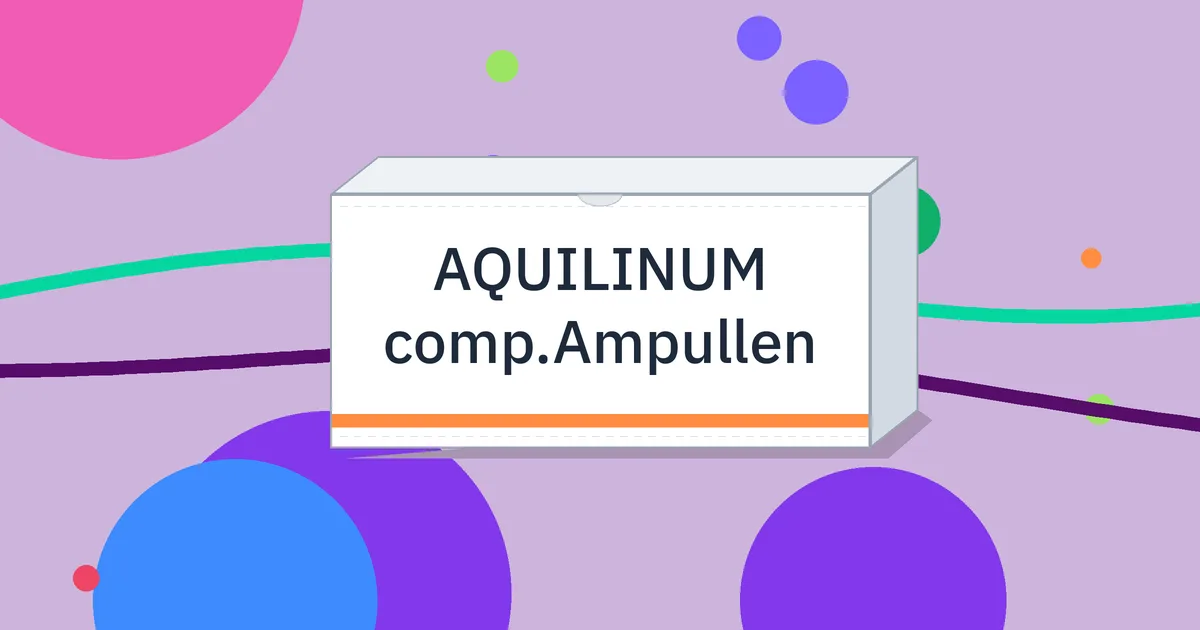 Symbolbild: Packung mit der Aufschrift AQUILINUM comp.Ampullen (PZN 01750625) – Verfügbarkeit und Bezug in Apotheken in Frankfurt am Main