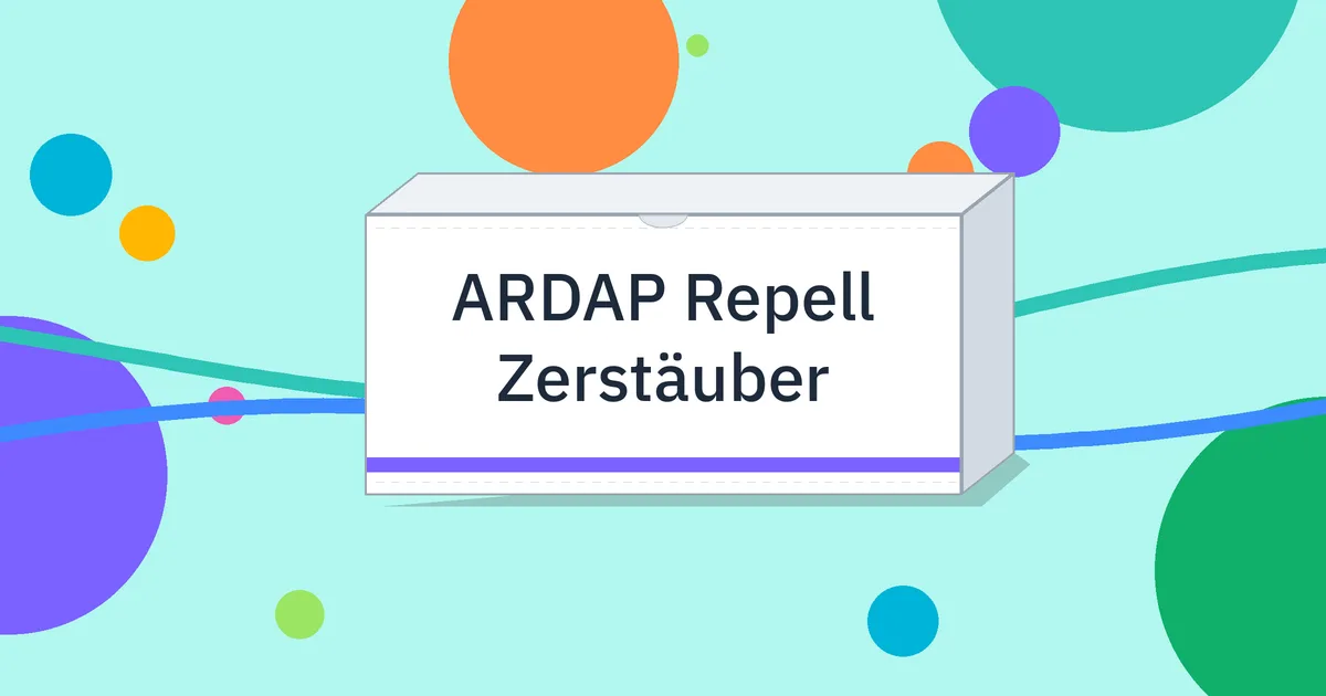 Symbolbild: Packung mit der Aufschrift ARDAP Repell Zerstäuber (PZN 19293499) – Verfügbarkeit und Bezug in Apotheken in Frankfurt am Main