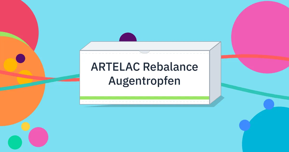 Symbolbild: Packung mit der Aufschrift ARTELAC Rebalance Augentropfen (PZN 13504162) – Verfügbarkeit und Bezug in Apotheken in Frankfurt am Main