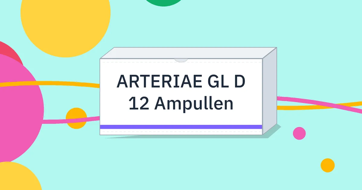 Symbolbild: Packung mit der Aufschrift ARTERIAE GL D 12 Ampullen (PZN 04614911) – Verfügbarkeit und Bezug in Apotheken in Frankfurt am Main