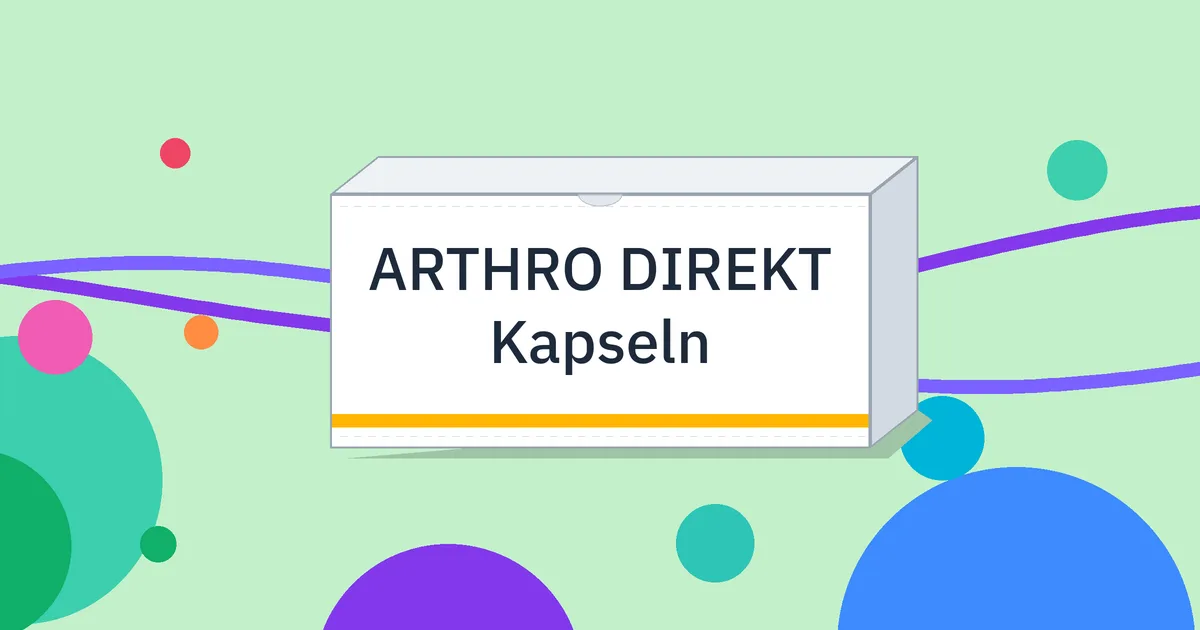 Symbolbild: Packung mit der Aufschrift ARTHRO DIREKT Kapseln (PZN 16394567) – Verfügbarkeit und Bezug in Apotheken in Frankfurt am Main
