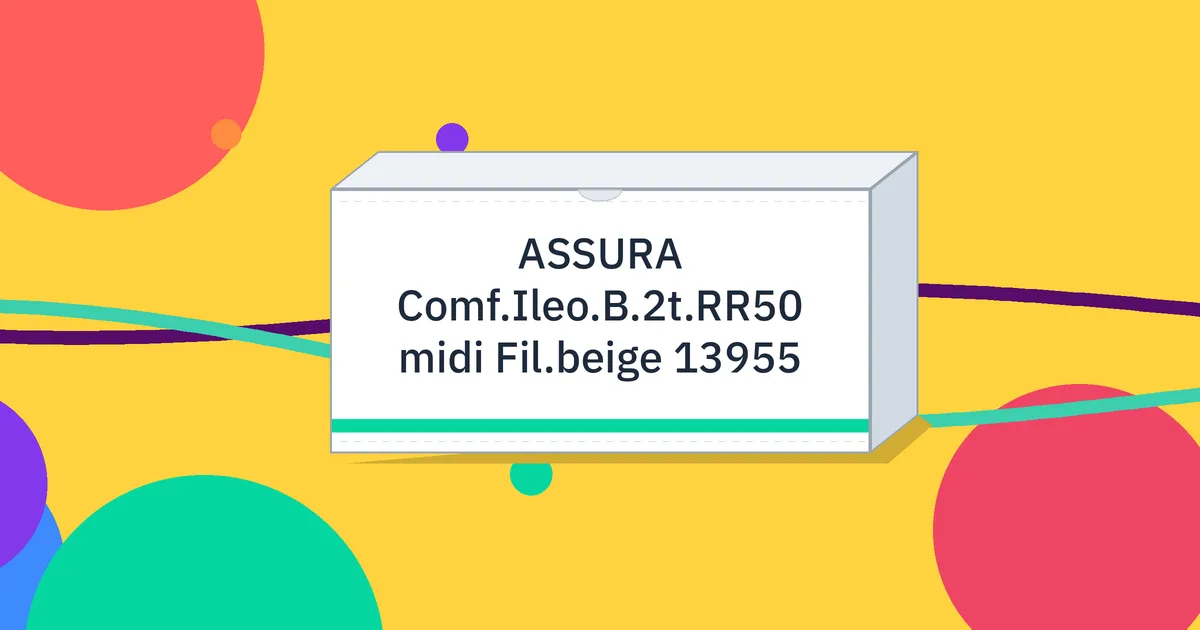 Symbolbild: Packung mit der Aufschrift ASSURA Comf.Ileo.B.2t.RR50 midi Fil.beige 13955 (PZN 01094983) – Verfügbarkeit und Bezug in Apotheken in Frankfurt am Main