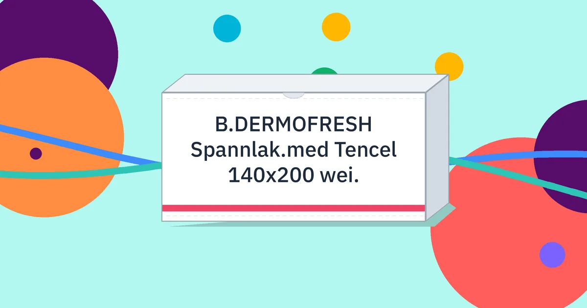 Symbolbild: Packung mit der Aufschrift B.DERMOFRESH Spannlak.med Tencel 140x200 wei. (PZN 09244844) – Verfügbarkeit und Bezug in Apotheken in Frankfurt am Main