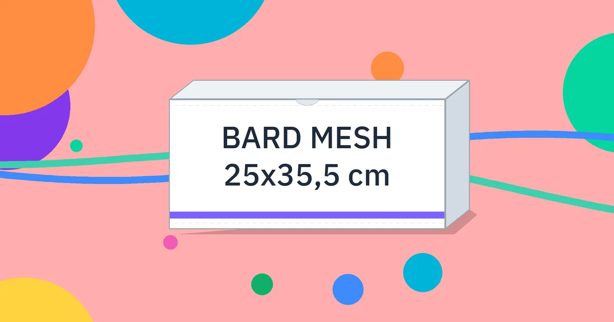 Symbolbild: Packung mit der Aufschrift BARD MESH 25x35,5 cm (PZN 03751089) – Verfügbarkeit und Bezug in Apotheken in Frankfurt am Main