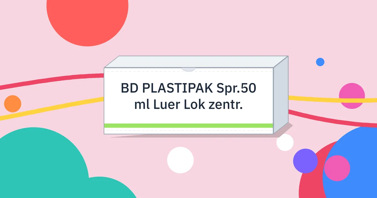 Symbolbild: Packung mit der Aufschrift BD PLASTIPAK Spr.50 ml Luer Lok zentr. (PZN 07657513) – Verfügbarkeit und Bezug in Apotheken in Frankfurt am Main