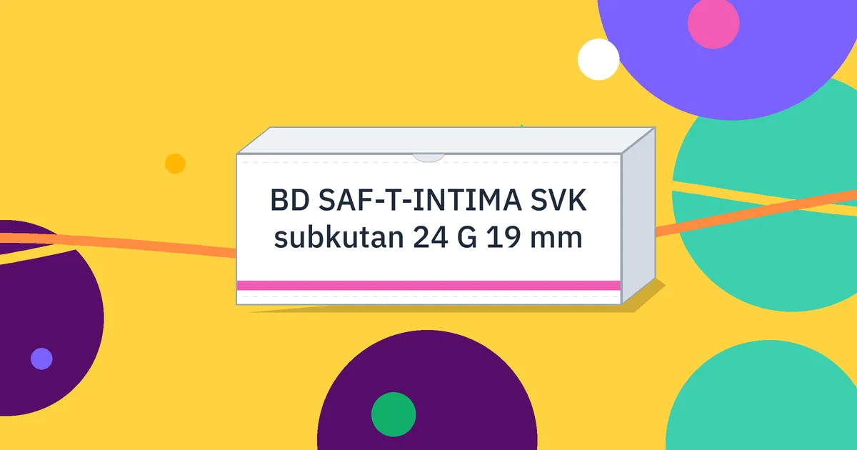 Symbolbild: Packung mit der Aufschrift BD SAF-T-INTIMA SVK subkutan 24 G 19 mm (PZN 19879868) – Verfügbarkeit und Bezug in Apotheken in Frankfurt am Main
