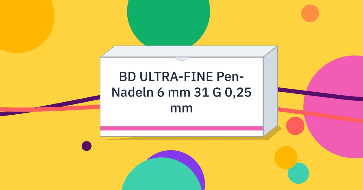 Symbolbild: Packung mit der Aufschrift BD ULTRA-FINE Pen-Nadeln 6 mm 31 G 0,25 mm (PZN 16327163) – Verfügbarkeit und Bezug in Apotheken in Frankfurt am Main