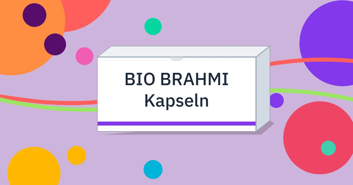 Symbolbild: Packung mit der Aufschrift BIO BRAHMI Kapseln (PZN 16707032) – Verfügbarkeit und Bezug in Apotheken in Frankfurt am Main
