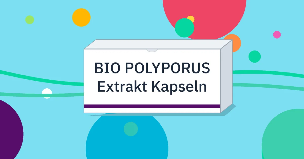 Symbolbild: Packung mit der Aufschrift BIO POLYPORUS Extrakt Kapseln (PZN 17627068) – Verfügbarkeit und Bezug in Apotheken in Frankfurt am Main