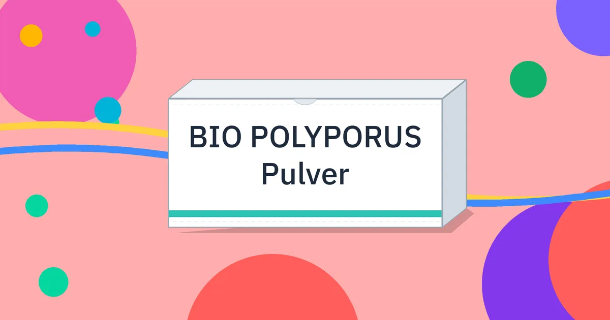 Symbolbild: Packung mit der Aufschrift BIO POLYPORUS Pulver (PZN 17574923) – Verfügbarkeit und Bezug in Apotheken in Frankfurt am Main