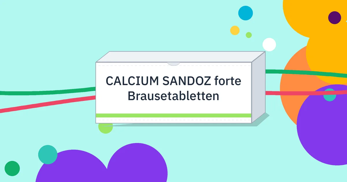 Symbolbild: Packung mit der Aufschrift CALCIUM SANDOZ forte Brausetabletten (PZN 00169644) – Verfügbarkeit und Bezug in Apotheken in Frankfurt am Main