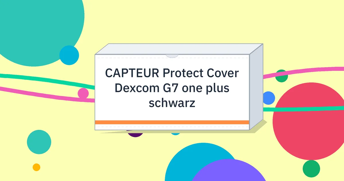 Symbolbild: Packung mit der Aufschrift CAPTEUR Protect Cover Dexcom G7 one plus schwarz (PZN 20203828) – Verfügbarkeit und Bezug in Apotheken in Frankfurt am Main