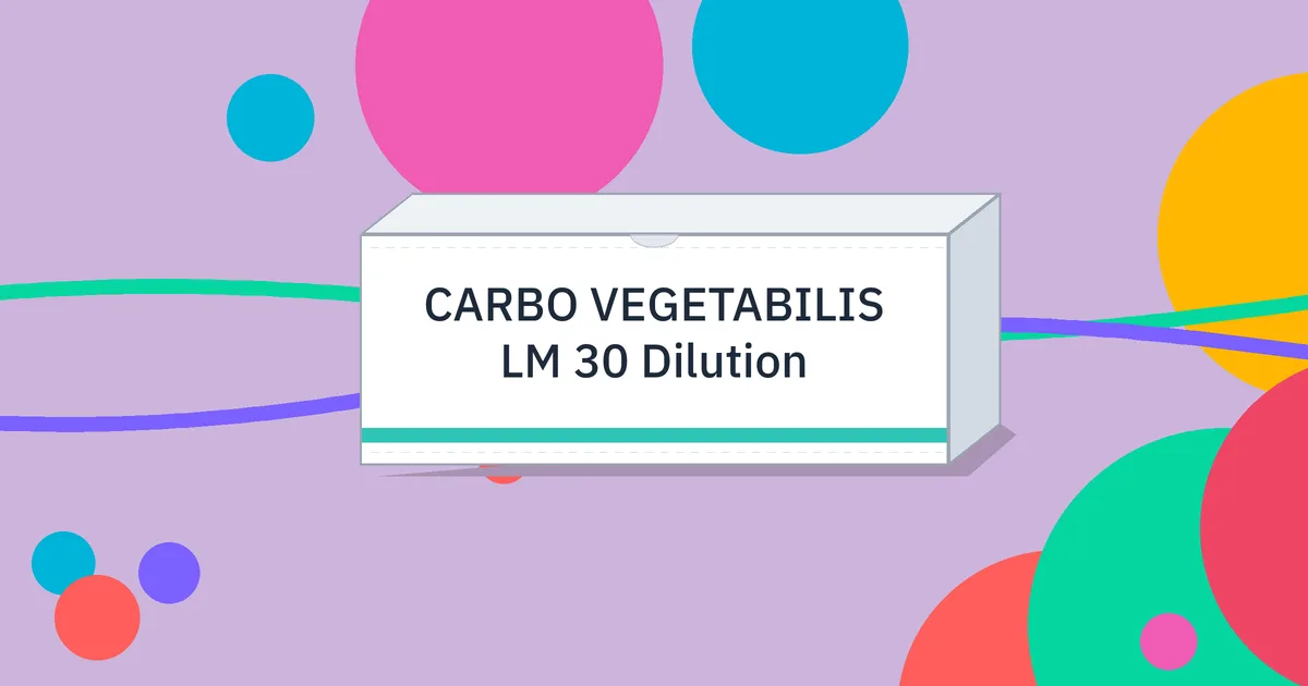 Symbolbild: Packung mit der Aufschrift CARBO VEGETABILIS LM 30 Dilution (PZN 03504008) – Verfügbarkeit und Bezug in Apotheken in Frankfurt am Main