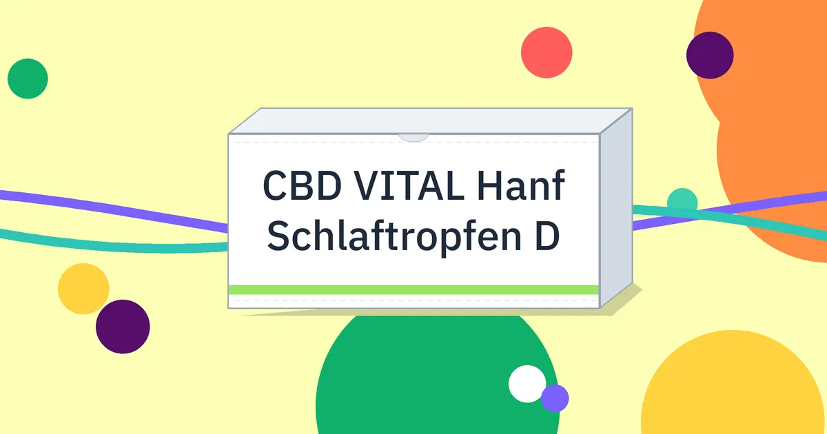Symbolbild: Packung mit der Aufschrift CBD VITAL Hanf Schlaftropfen D (PZN 17377105) – Verfügbarkeit und Bezug in Apotheken in Frankfurt am Main