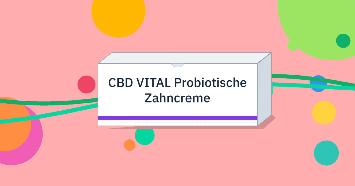 Symbolbild: Packung mit der Aufschrift CBD VITAL Probiotische Zahncreme (PZN 20010153) – Verfügbarkeit und Bezug in Apotheken in Frankfurt am Main
