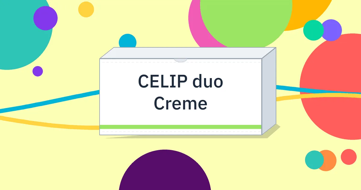 Symbolbild: Packung mit der Aufschrift CELIP duo Creme (PZN 19162030) – Verfügbarkeit und Bezug in Apotheken in Frankfurt am Main