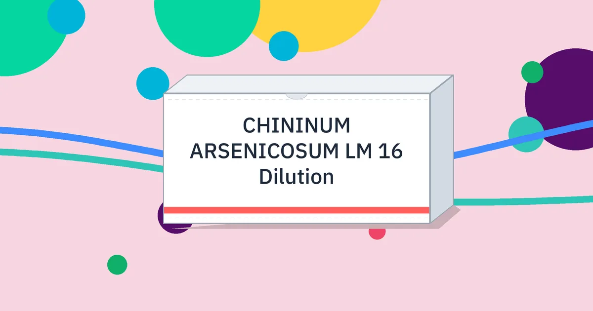 Symbolbild: Packung mit der Aufschrift CHININUM ARSENICOSUM LM 16 Dilution (PZN 12814742) – Verfügbarkeit und Bezug in Apotheken in Frankfurt am Main