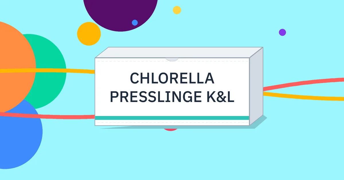 Symbolbild: Packung mit der Aufschrift CHLORELLA PRESSLINGE K&L (PZN 17962358) – Verfügbarkeit und Bezug in Apotheken in Frankfurt am Main