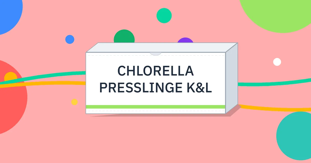 Symbolbild: Packung mit der Aufschrift CHLORELLA PRESSLINGE K&L (PZN 17962341) – Verfügbarkeit und Bezug in Apotheken in Frankfurt am Main