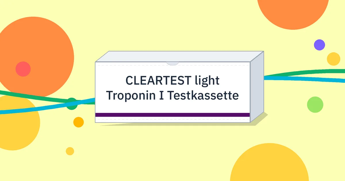 Symbolbild: Packung mit der Aufschrift CLEARTEST light Troponin I Testkassette (PZN 18731678) – Verfügbarkeit und Bezug in Apotheken in Frankfurt am Main