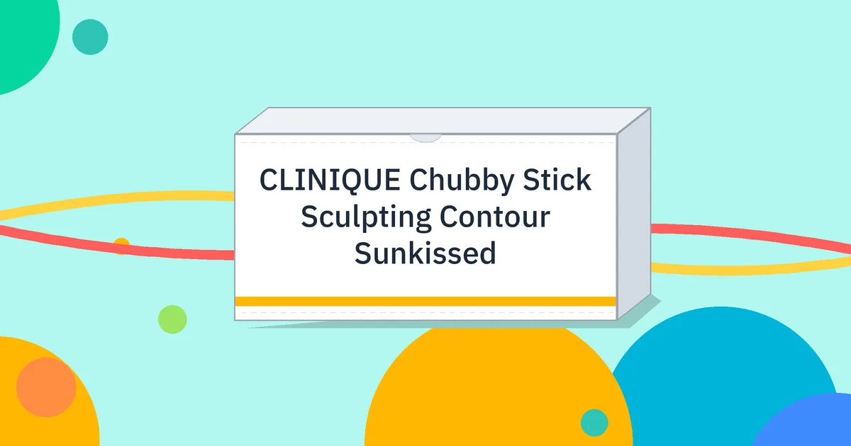 Symbolbild: Packung mit der Aufschrift CLINIQUE Chubby Stick Sculpting Contour Sunkissed (PZN 20303731) – Verfügbarkeit und Bezug in Apotheken in Frankfurt am Main