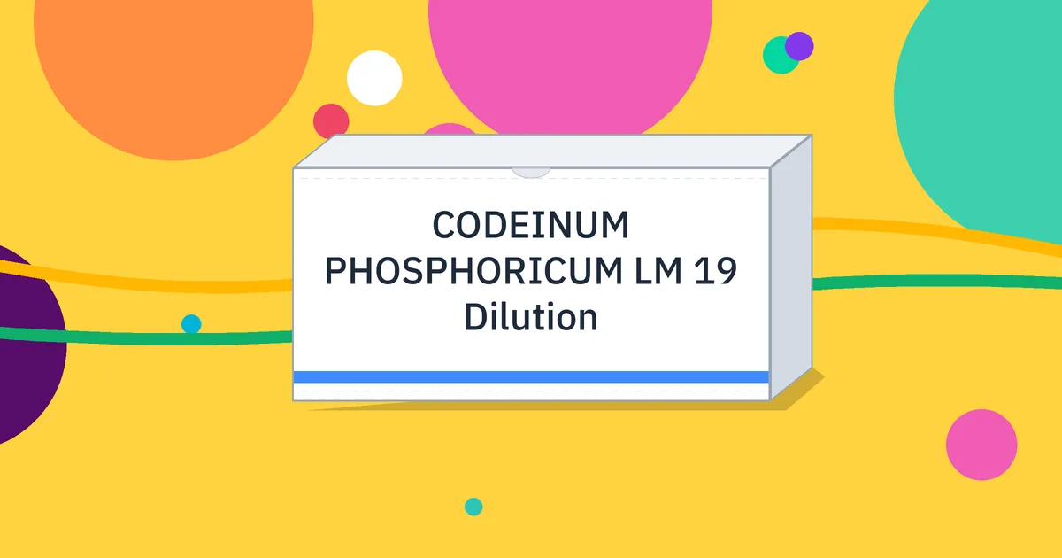 Symbolbild: Packung mit der Aufschrift CODEINUM PHOSPHORICUM LM 19 Dilution (PZN 12830043) – Verfügbarkeit und Bezug in Apotheken in Frankfurt am Main