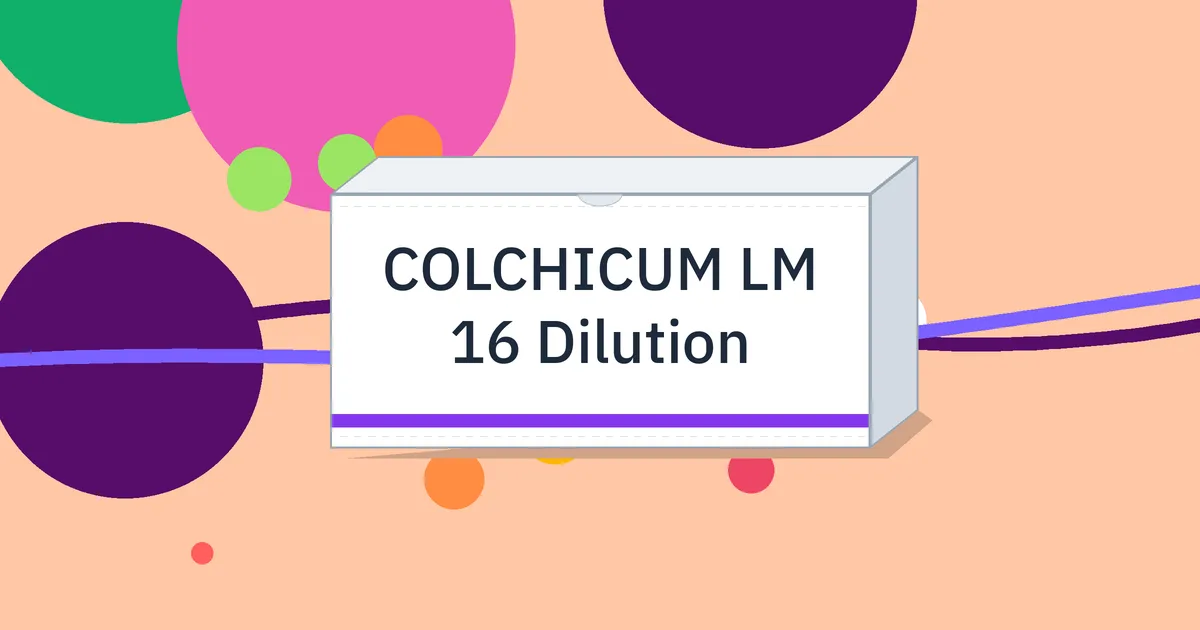 Symbolbild: Packung mit der Aufschrift COLCHICUM LM 16 Dilution (PZN 12832266) – Verfügbarkeit und Bezug in Apotheken in Frankfurt am Main