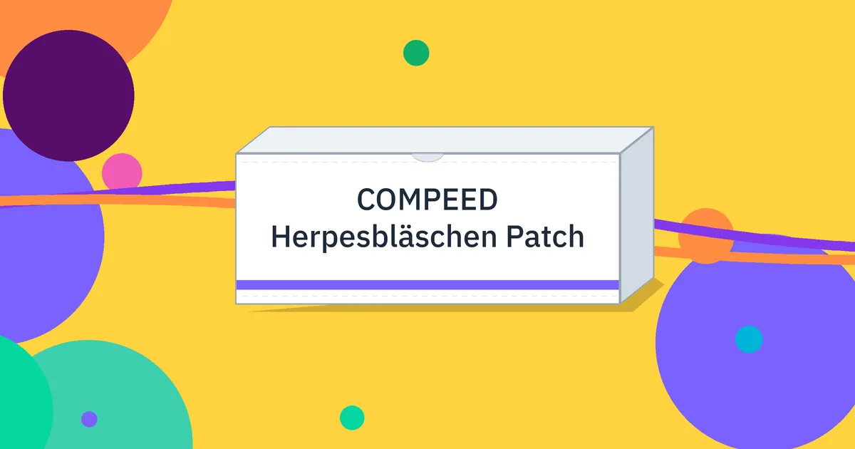 Symbolbild: Packung mit der Aufschrift COMPEED Herpesbläschen Patch (PZN 10032099) – Verfügbarkeit und Bezug in Apotheken in Frankfurt am Main