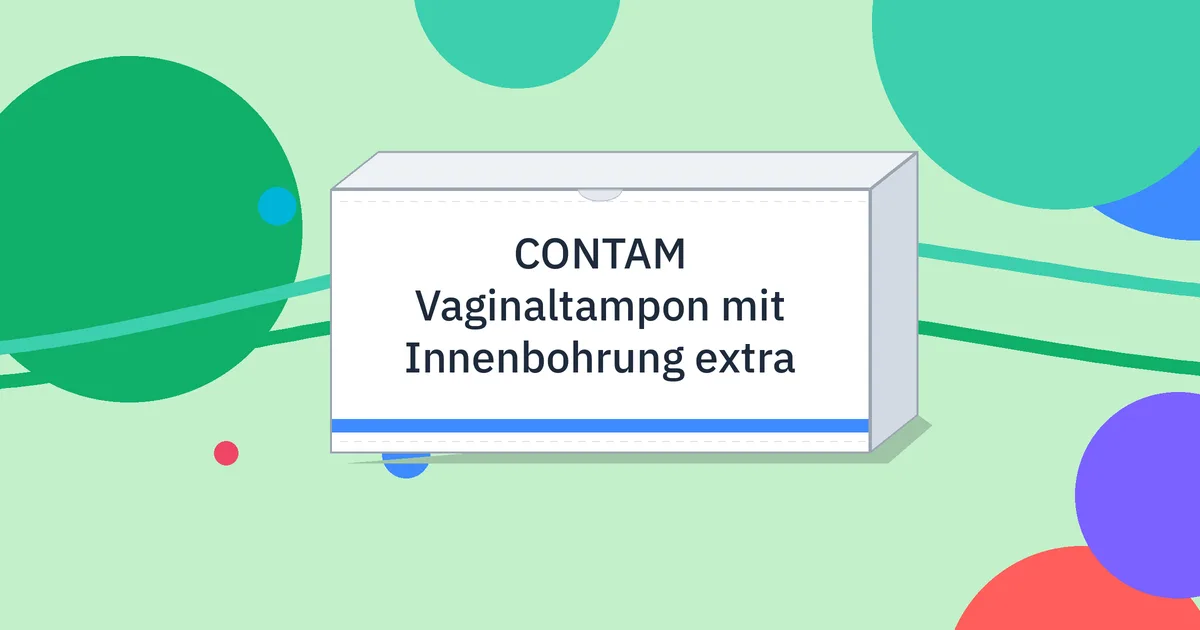 Symbolbild: Packung mit der Aufschrift CONTAM Vaginaltampon mit Innenbohrung extra (PZN 14022301) – Verfügbarkeit und Bezug in Apotheken in Frankfurt am Main