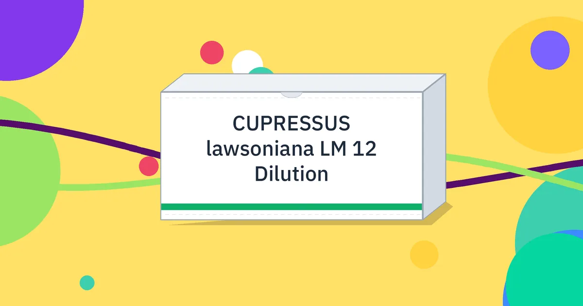 Symbolbild: Packung mit der Aufschrift CUPRESSUS lawsoniana LM 12 Dilution (PZN 13457735) – Verfügbarkeit und Bezug in Apotheken in Frankfurt am Main