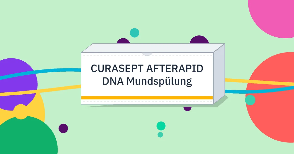 Symbolbild: Packung mit der Aufschrift CURASEPT AFTERAPID DNA Mundspülung (PZN 18603489) – Verfügbarkeit und Bezug in Apotheken in Frankfurt am Main