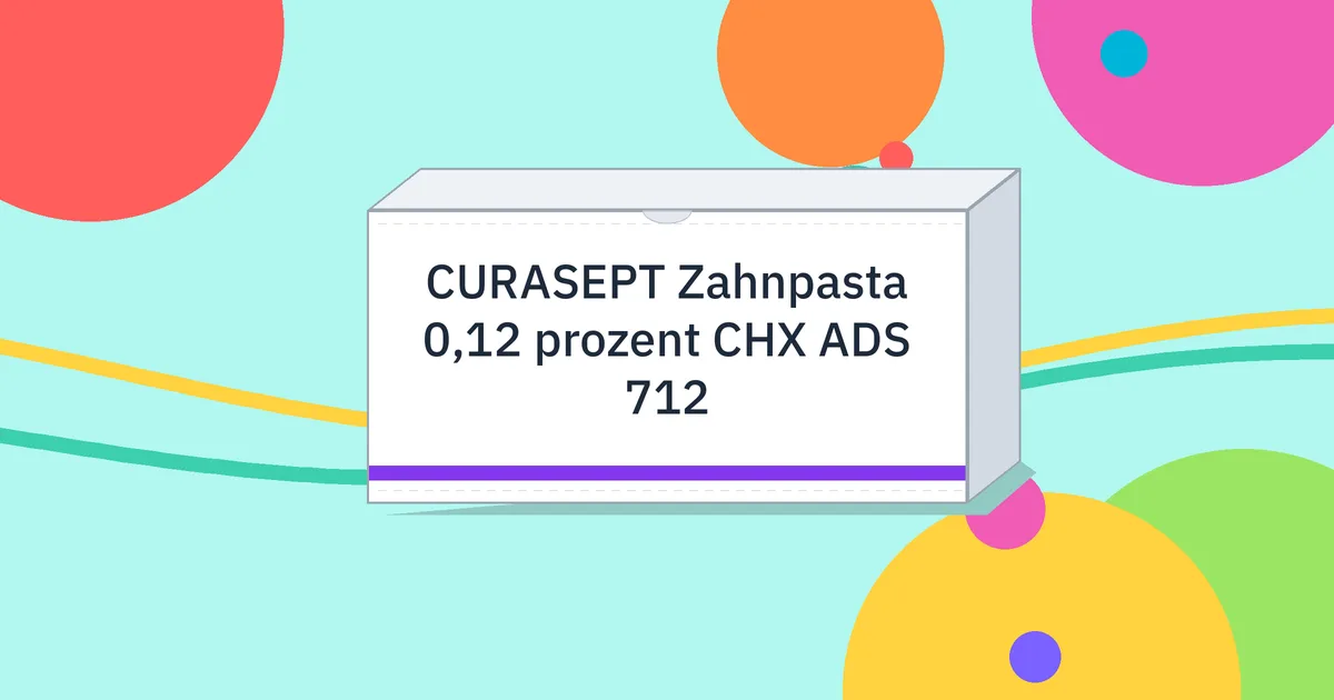 Symbolbild: Packung mit der Aufschrift CURASEPT Zahnpasta 0,12 prozent CHX ADS 712 (PZN 16127978) – Verfügbarkeit und Bezug in Apotheken in Frankfurt am Main