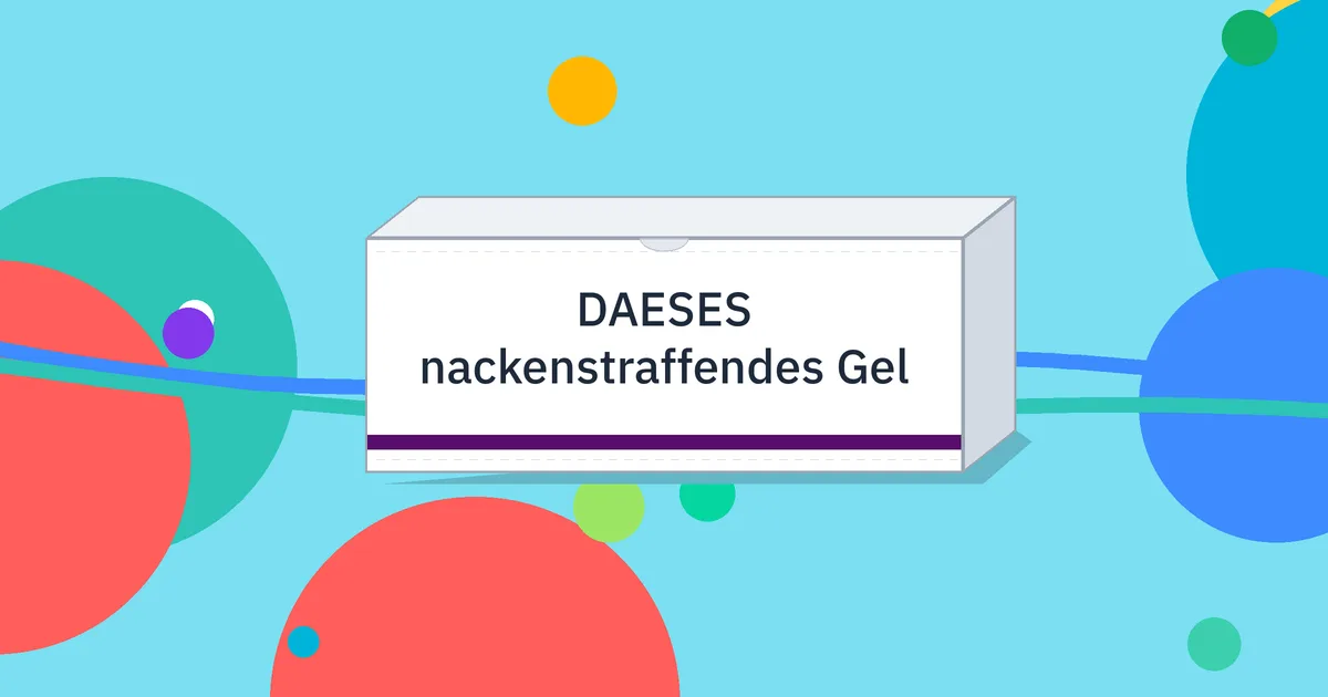 Symbolbild: Packung mit der Aufschrift DAESES nackenstraffendes Gel (PZN 18098985) – Verfügbarkeit und Bezug in Apotheken in Frankfurt am Main