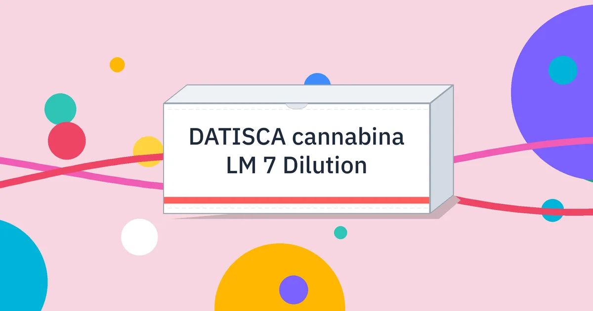 Symbolbild: Packung mit der Aufschrift DATISCA cannabina LM 7 Dilution (PZN 13461866) – Verfügbarkeit und Bezug in Apotheken in Frankfurt am Main