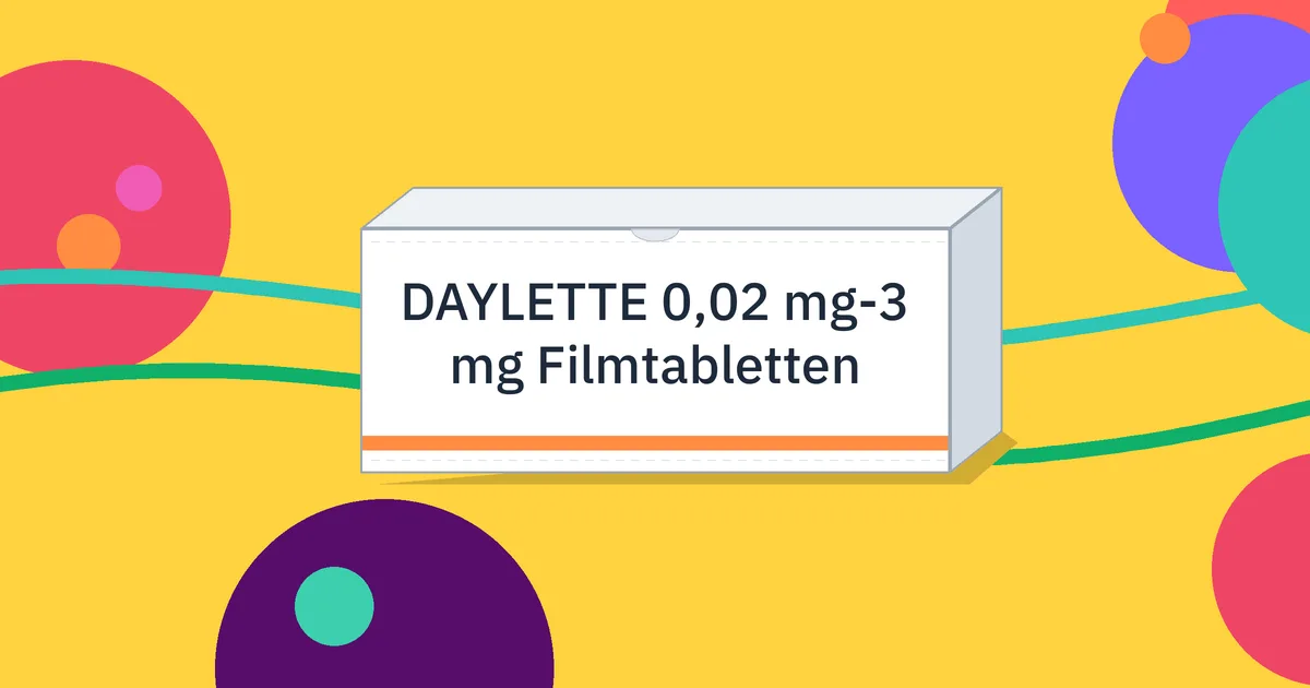 Symbolbild: Packung mit der Aufschrift DAYLETTE 0,02 mg-3 mg Filmtabletten (PZN 10039836) – Verfügbarkeit und Bezug in Apotheken in Frankfurt am Main