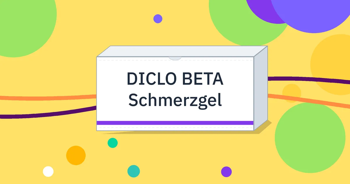 Symbolbild: Packung mit der Aufschrift DICLO BETA Schmerzgel (PZN 14272340) – Verfügbarkeit und Bezug in Apotheken in Frankfurt am Main