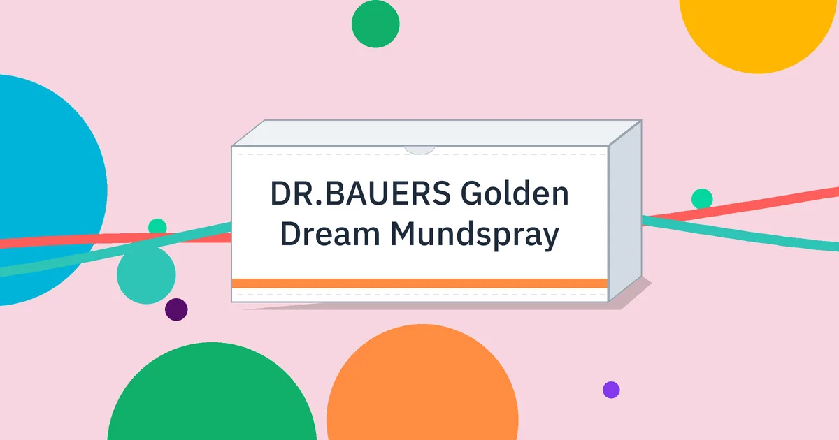 Symbolbild: Packung mit der Aufschrift DR.BAUERS Golden Dream Mundspray (PZN 19762729) – Verfügbarkeit und Bezug in Apotheken in Frankfurt am Main