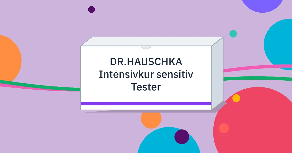 Symbolbild: Packung mit der Aufschrift DR.HAUSCHKA Intensivkur sensitiv Tester (PZN 20838001) – Verfügbarkeit und Bezug in Apotheken in Frankfurt am Main