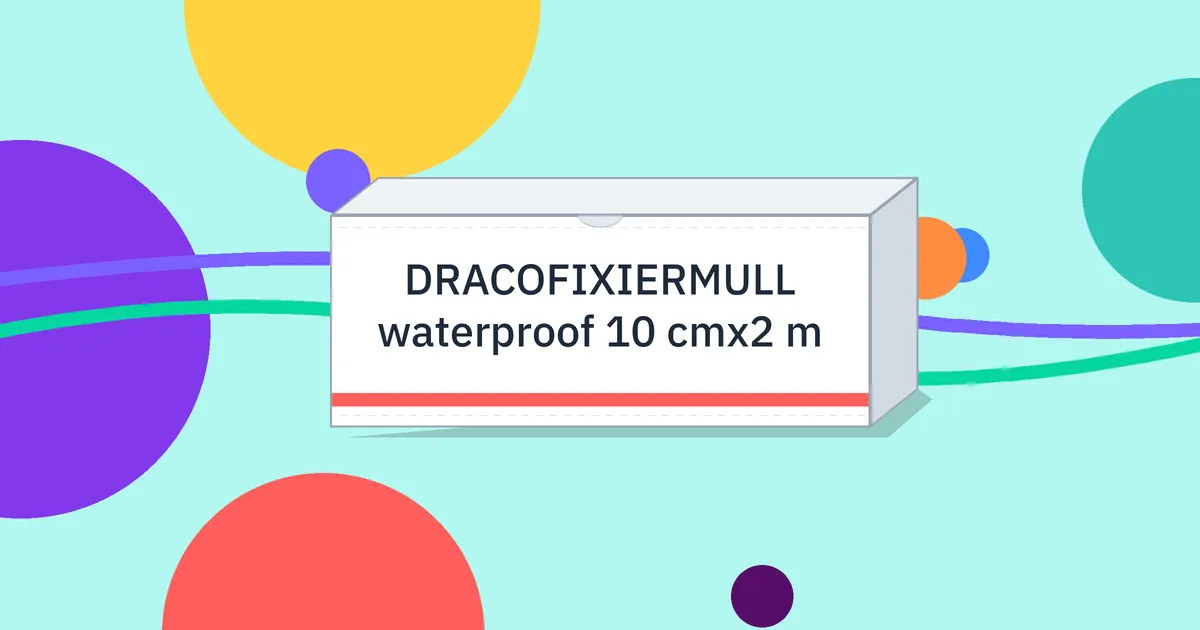 Symbolbild: Packung mit der Aufschrift DRACOFIXIERMULL waterproof 10 cmx2 m (PZN 16890088) – Verfügbarkeit und Bezug in Apotheken in Frankfurt am Main