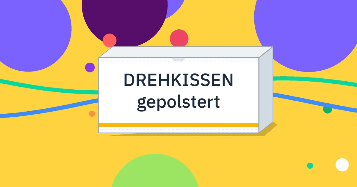 Symbolbild: Packung mit der Aufschrift DREHKISSEN gepolstert (PZN 10075631) – Verfügbarkeit und Bezug in Apotheken in Frankfurt am Main