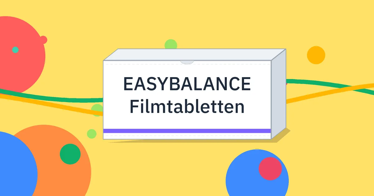 Symbolbild: Packung mit der Aufschrift EASYBALANCE Filmtabletten (PZN 16768097) – Verfügbarkeit und Bezug in Apotheken in Frankfurt am Main