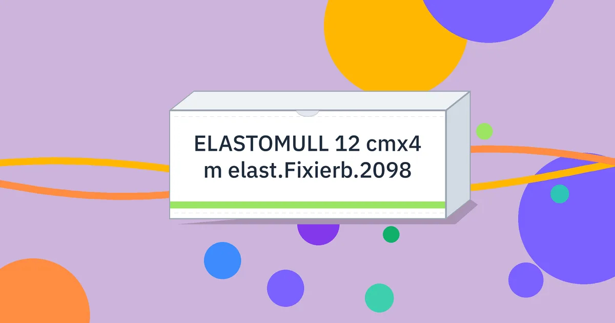 Symbolbild: Packung mit der Aufschrift ELASTOMULL 12 cmx4 m elast.Fixierb.2098 (PZN 12656527) – Verfügbarkeit und Bezug in Apotheken in Frankfurt am Main