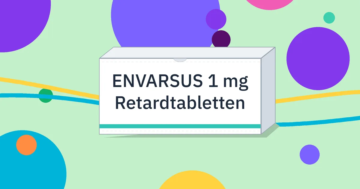 Symbolbild: Packung mit der Aufschrift ENVARSUS 1 mg Retardtabletten (PZN 14420326) – Verfügbarkeit und Bezug in Apotheken in Frankfurt am Main
