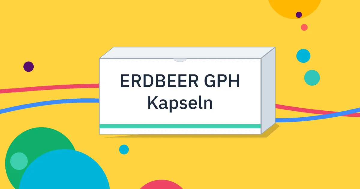 Symbolbild: Packung mit der Aufschrift ERDBEER GPH Kapseln (PZN 07605775) – Verfügbarkeit und Bezug in Apotheken in Frankfurt am Main